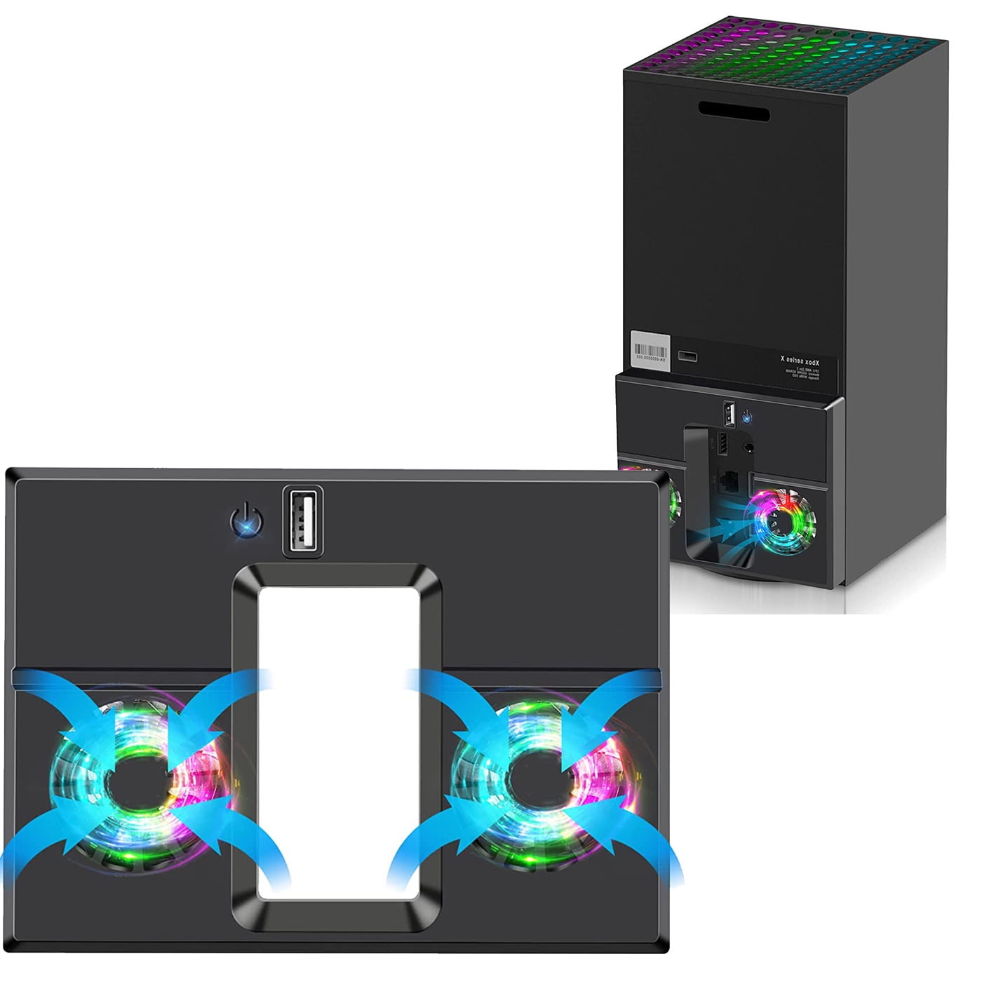 Haobuy Vertical RGB LED Cooling Fan for Xbox Series X Console,External ...