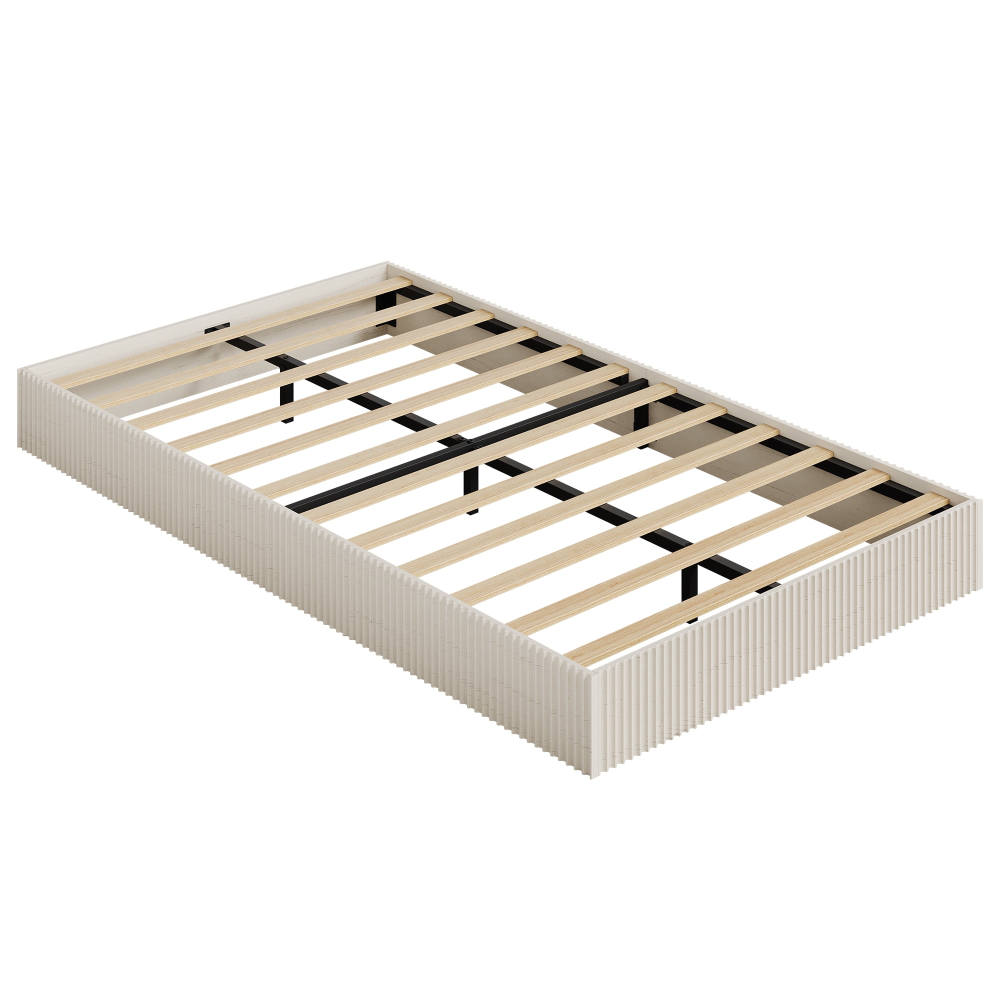 Click here for Garvee Wood Platform Bed With Fluted Design  Low P... prices