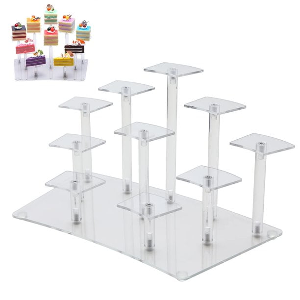 Acrylic Riser Display Stand, 10-Tier Step Riser for Collections, Toys ...