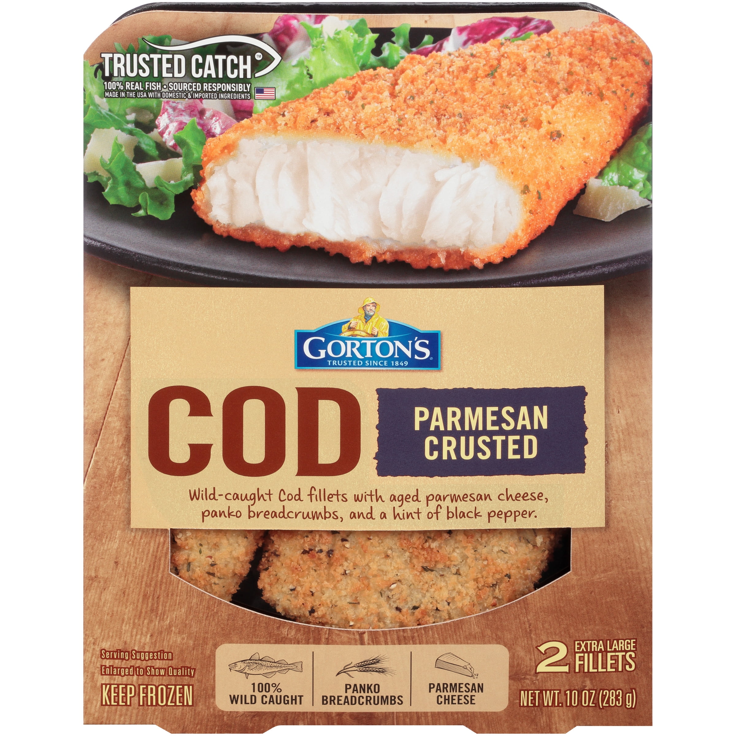 Gorton's Parmesan Crusted Cod Fillets, 2 count – Walmart Inventory ...