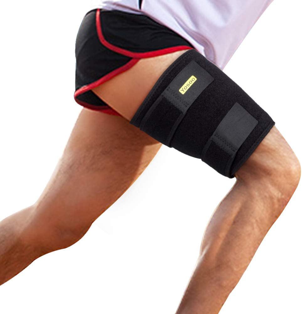 Thigh Support Sleeve - Compression Hamstring Wrap with Anti-Slip ...