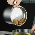 Grease Container with Fine Mesh Strainer Lid - 1.4L Stainless Steel ...