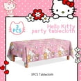 Hello Kitty Table Cover, 3 Pcs Hello Kitty Table Decorations/ Hello ...