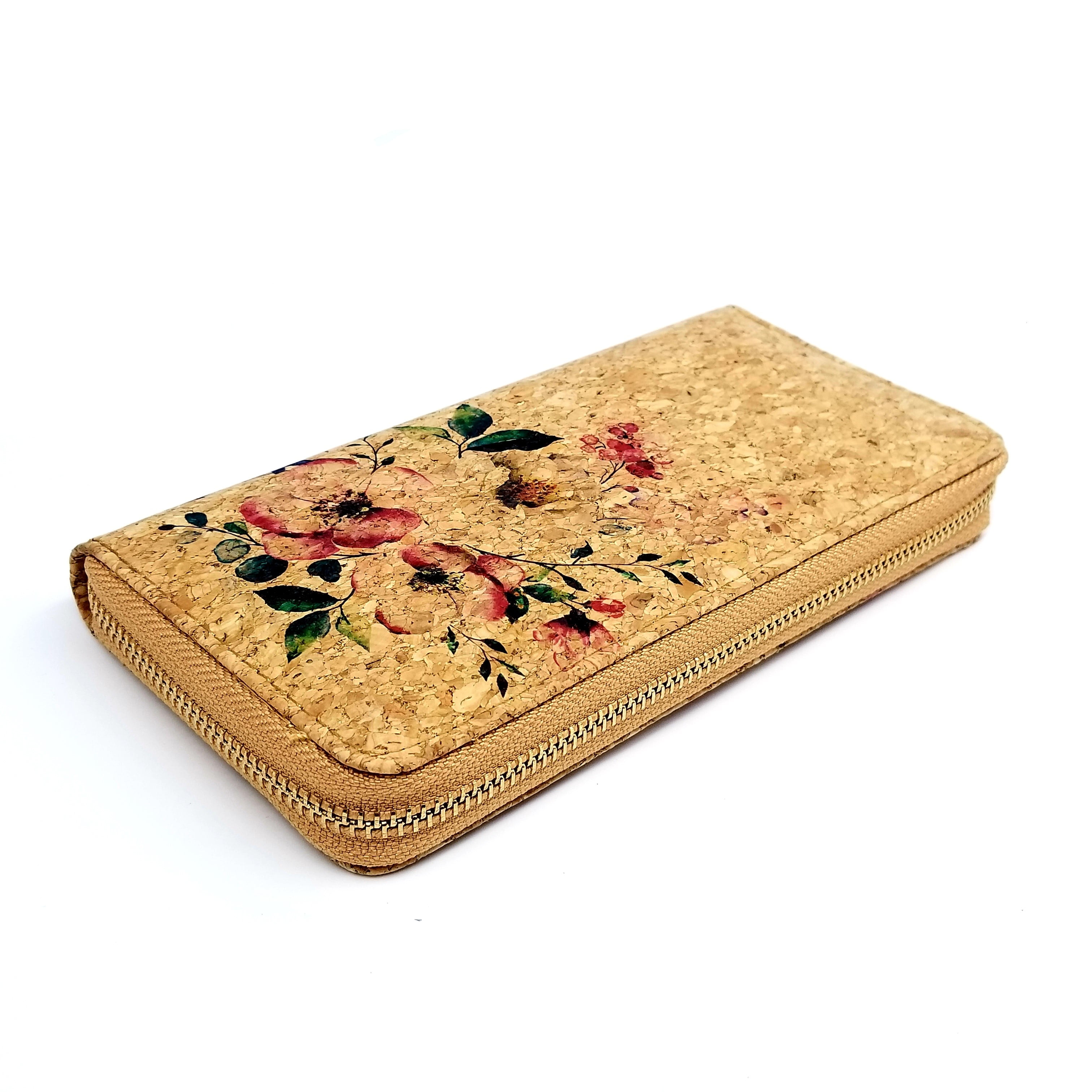 Handmade Mandala zipper wallet, 100% Cork Lightweight durable, natural ...