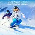 Jtbuh XLY Thick Insulated Ski Mittens for Women, Windproof Gloves with ...