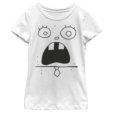 Nickelodeon Spongebob Squarepants DoodleBob Face Girls Short Sleeve Tee ...