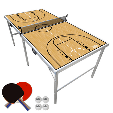 PartyLife Mid Size 6 ft x 3 ft Folding Portable Table Tennis Ping Pong ...
