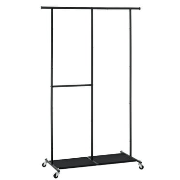 Mainstays Adjustable Rolling Garment Rack Metal Chrome, White, 84 ...