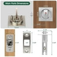 2X Pocket Door Lock with Indicator Light, Silver Privacy Square Pocket Latch, Barn Door Lock ...