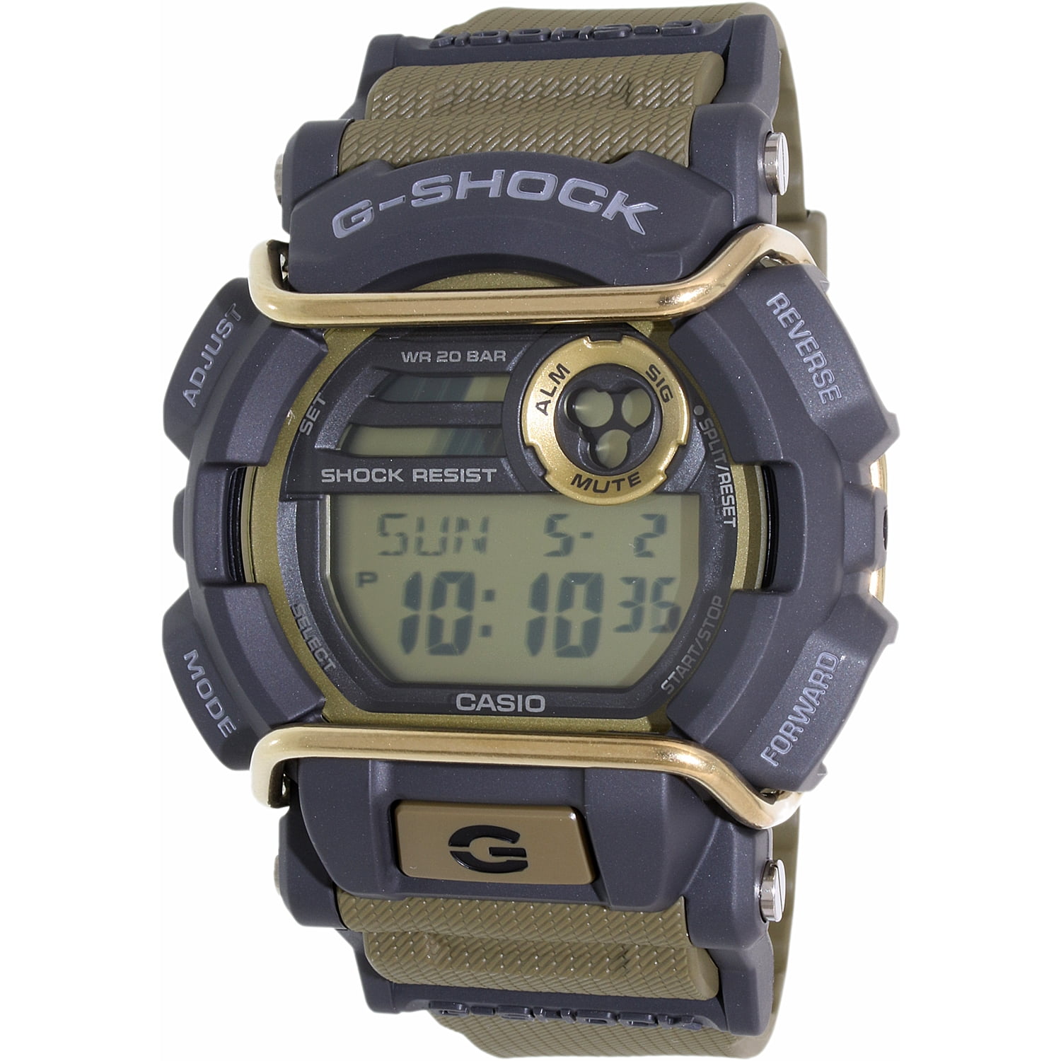 Casio Men's G-Shock GD400-9 Green Rubber Quartz Sport Watch | Walmart ...