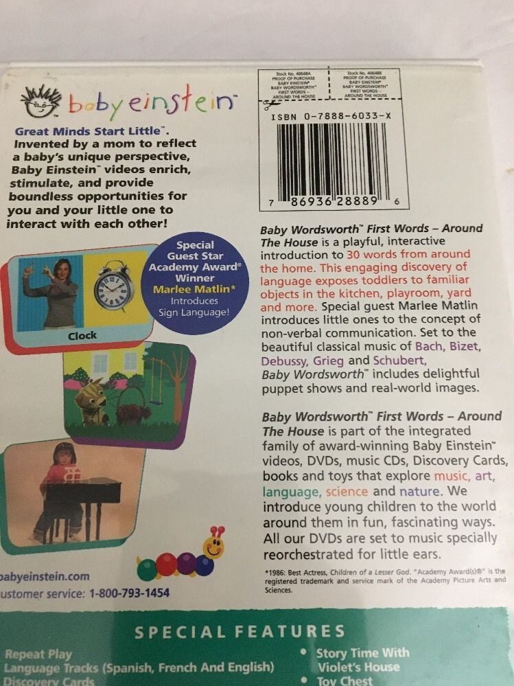 Baby Wordsworth First Words Around The House Dvd