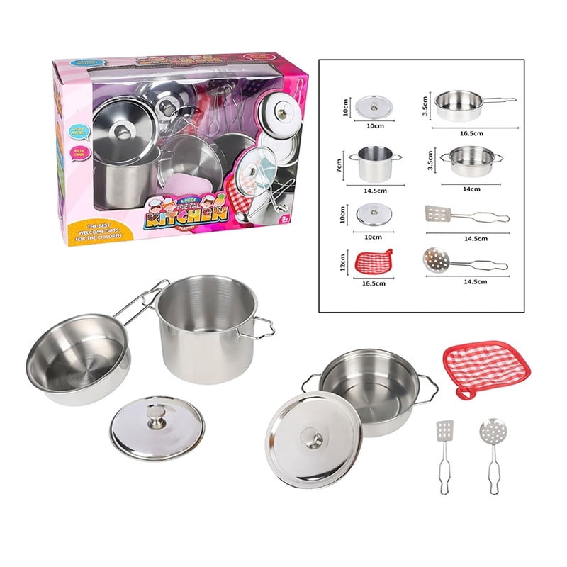 Juego de Ollas de Metal 8 Piezas Importacion Kitchen | Walmart en línea