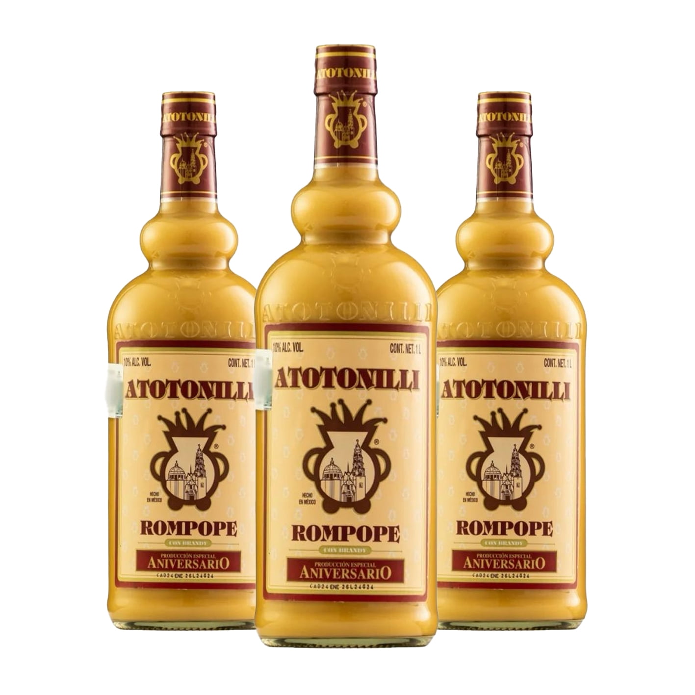 Tripack Rompope Atotonilli Con Brandy Premium 1000 Ml Atotonilli ...