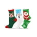 TeeHee Christmas Holiday Cozy Fuzzy Crew Socks 3-Pack for Women (Santa ...