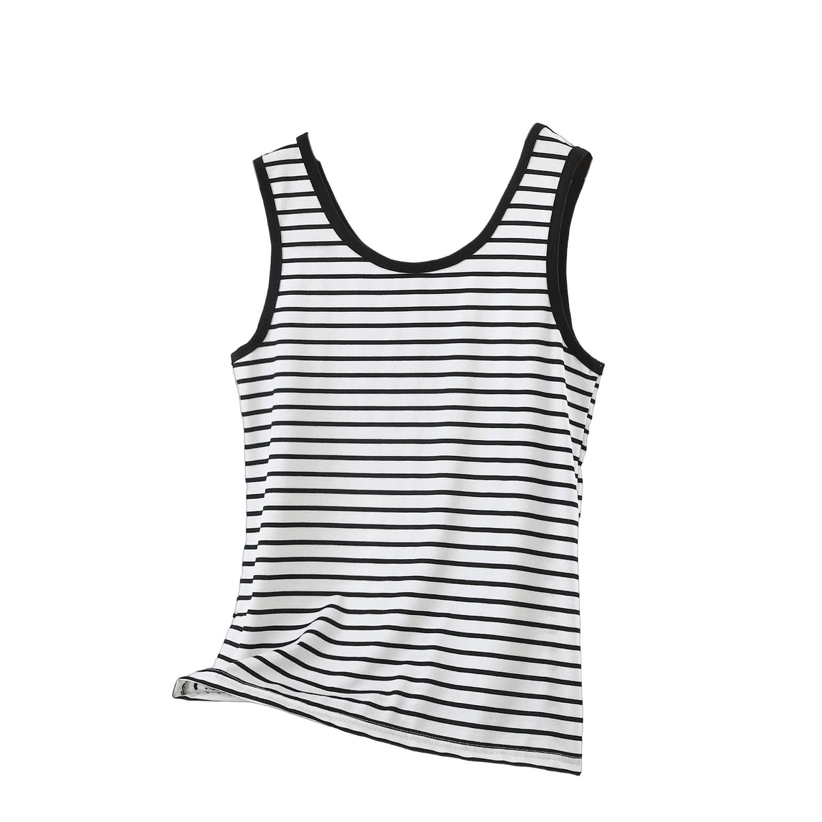 Click here for Lmnyox Striped Tank Tops For Women Casual Comfy Ro... prices