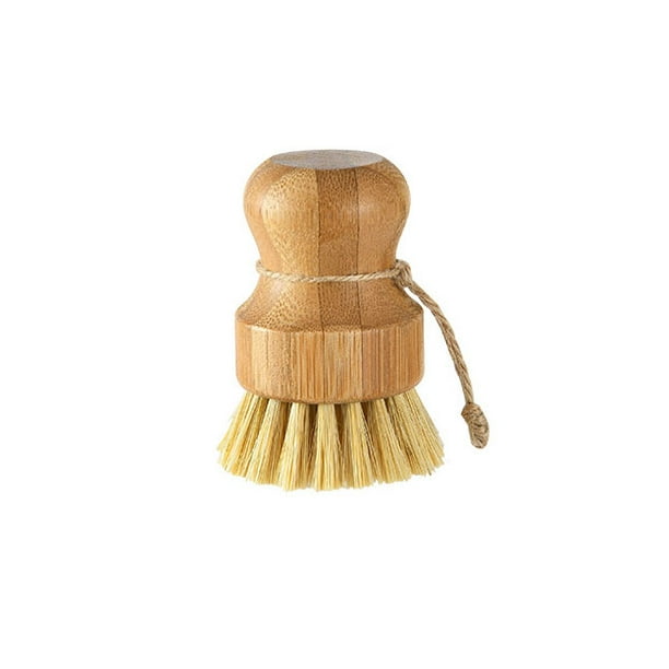 Bamboo Dish Scrub Brushes, Kitchen Wooden Cleaning Scrubbers Set for ...