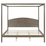Wood Canopy Bed with Headboard and Support Legs, King Size Canopy ...