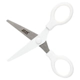 JAM Paper Multi-Purpose Mini Scissors, 5in, White, Soft Grip ...