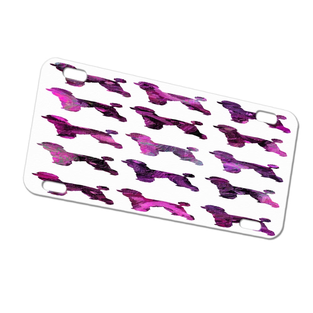 KuzmarK Automobile Car Tag License Plate - Poodle Dog Painting ...