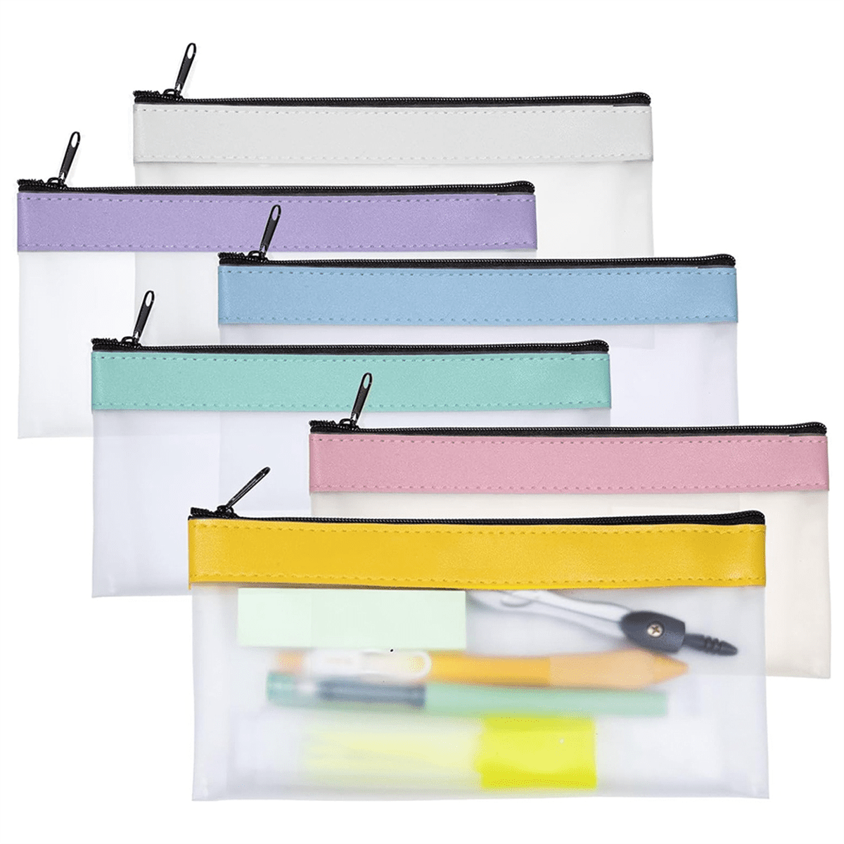 Click here for Unbranded 6pack Clear Pencil Pouch  Pencil Case  C... prices