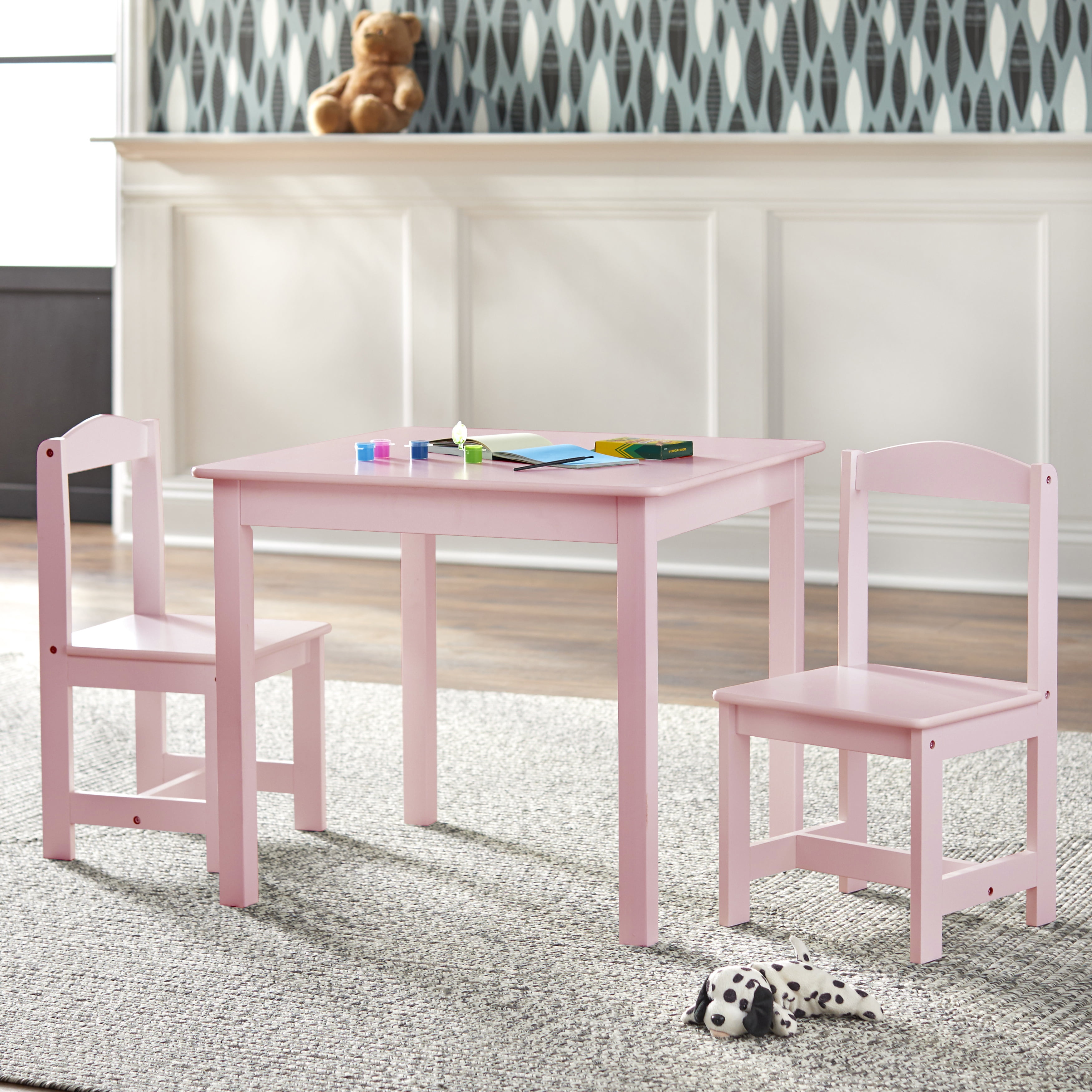 TMS Hayden Kids 3-Piece Table and Chair Set, Multiple Colors - Walmart.com
