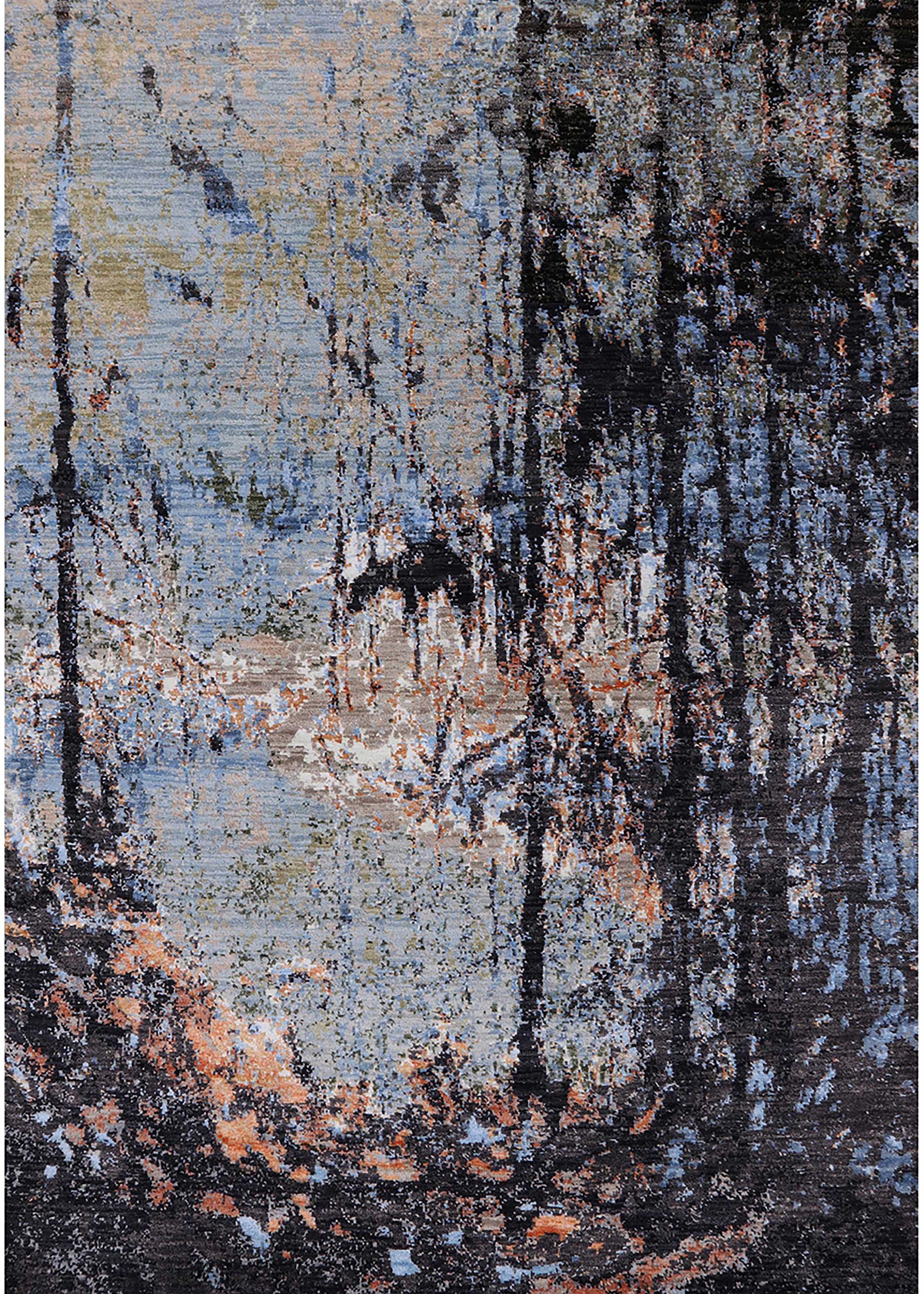 Ahgly Company Indoor Rectangle Mid-Century Modern Oil Black Oriental ...