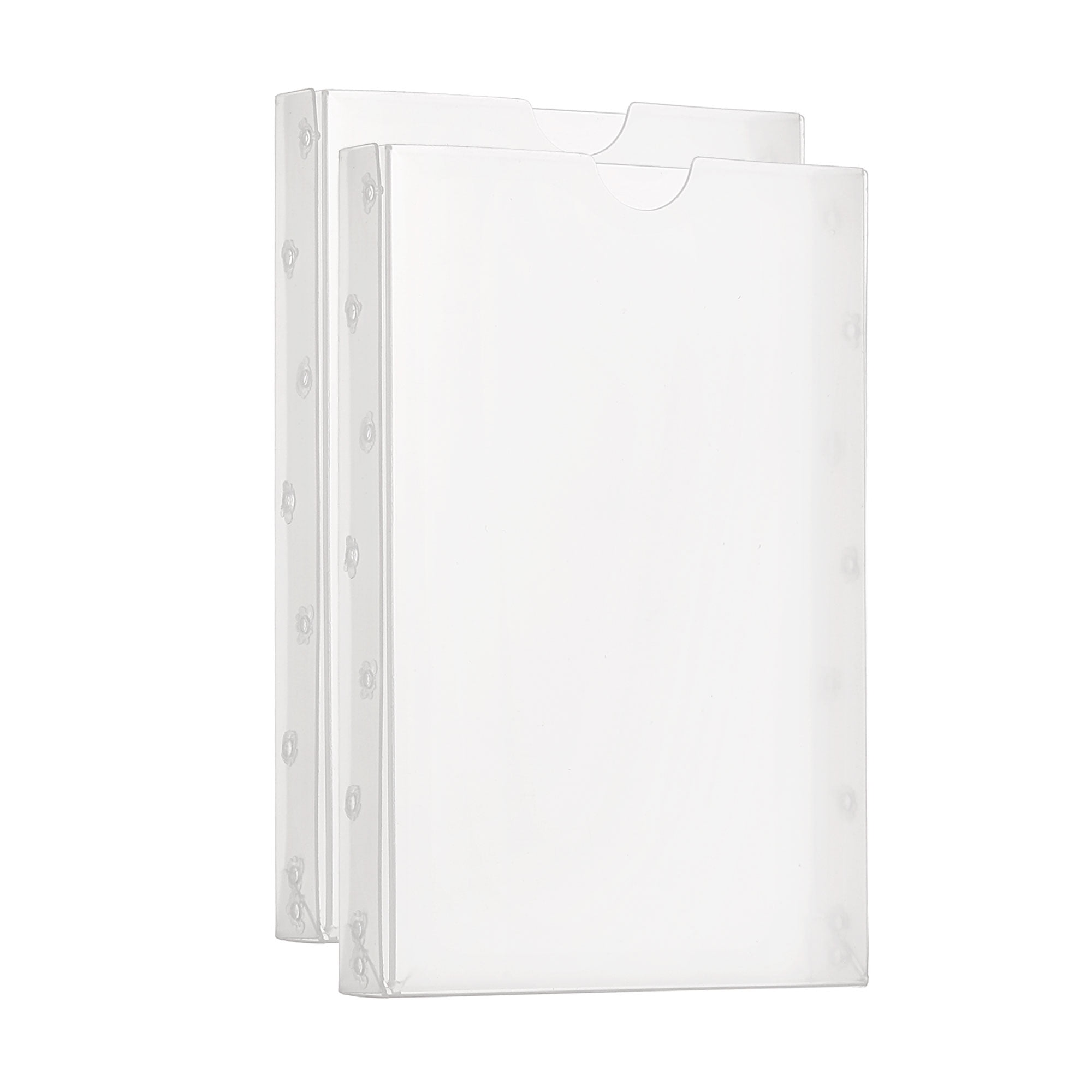 Uxcell 2.4x3.5" PP Reusable Business Card Holder Door Wall Mount, Clear ...