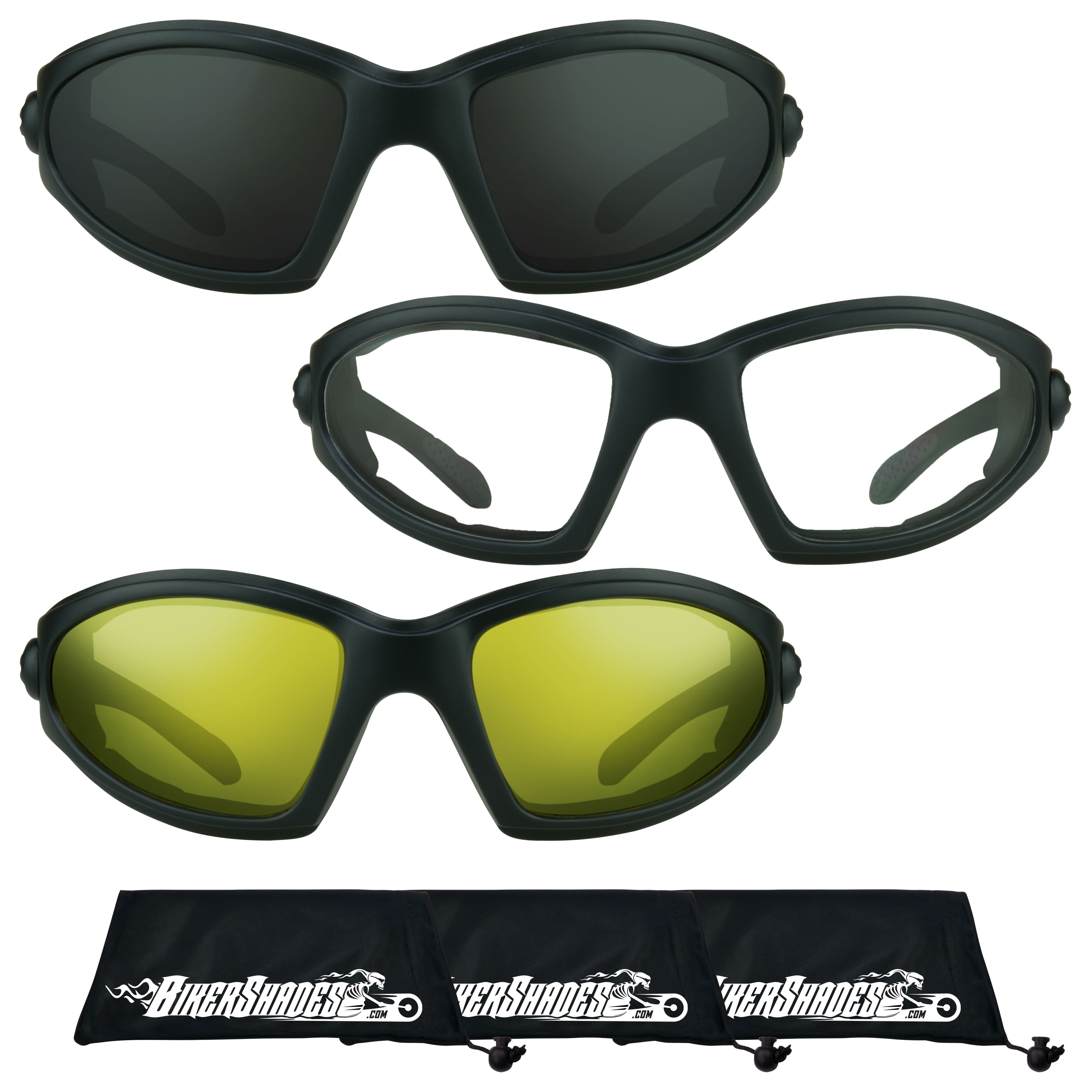 Bikershades Motorcycle Riding Glasses Foam Padded Mens - Walmart.com