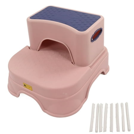 2 Step Stool, Height Adjustable Ergonomic Design Double Antiskid ...