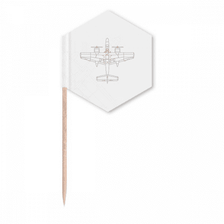 Plane Army Line Art Deco Fashion Toothpick Flags Cupcake Picks Party ...