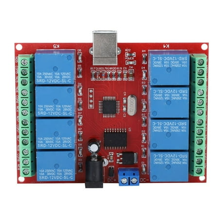 Computer Control Switch,8-channel 12V Computer USB Relay Module ...