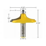 2 Bit Handrail Router Bit Set - Thumbnail Bead/Flute - 1/2" Shank ...