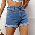 Jsaierl Jean Shorts Womens High Rise Summer Wide Leg Denim Shorts ...