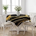 Gold Striped Marble Texture Table Cloth 54x54in, Waterproof Square ...