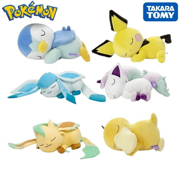 Original Pokemon Sleeping Plush Eeveelution Leafeon Glaseon Duck ...
