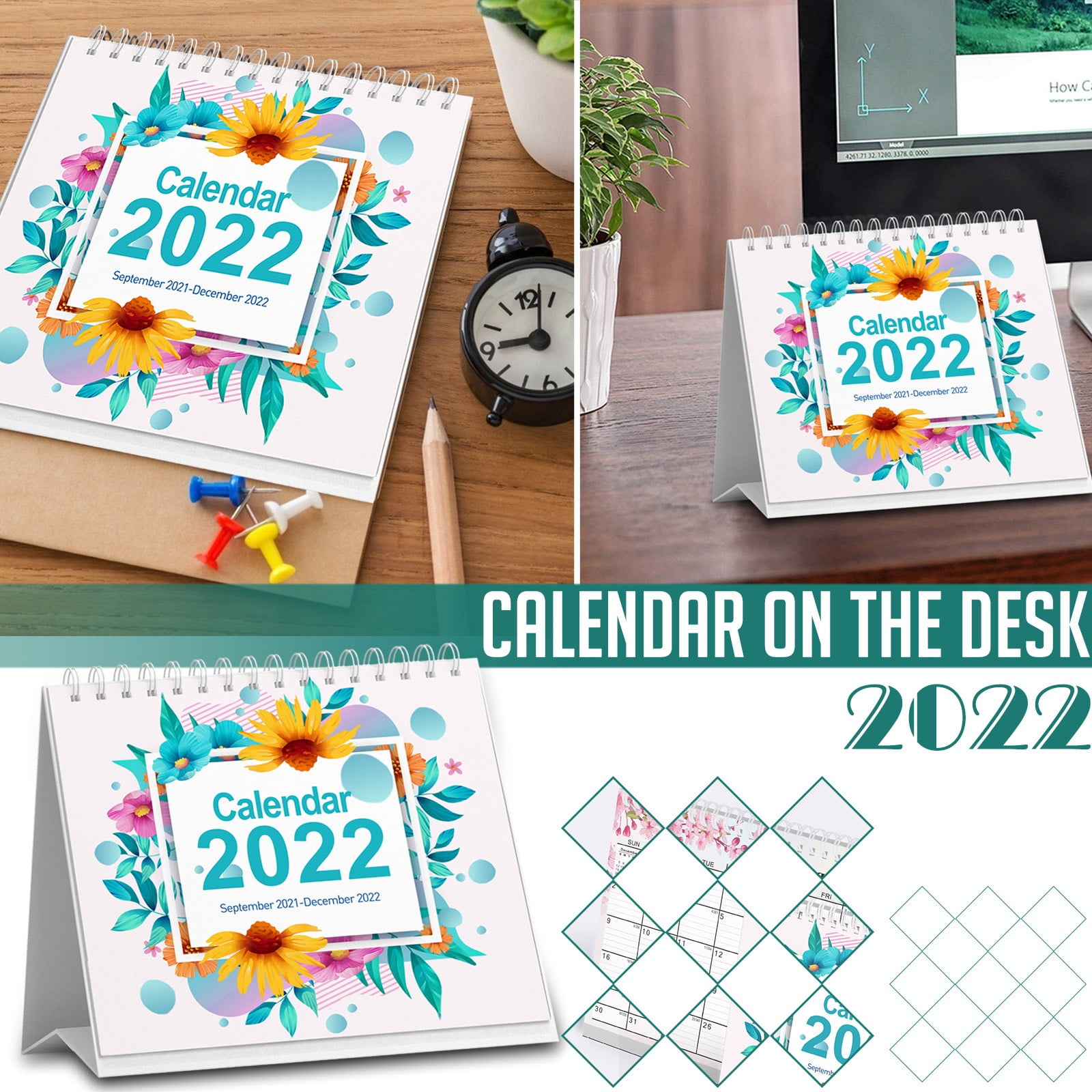2022 Monthly Calendar Monitor