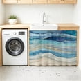 Blue Coastal Small Sink Skirt 10''x11'', Summer Beach Nautical Abstract ...