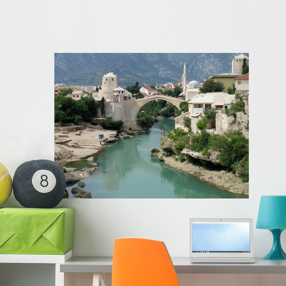 Mostar Wall Mural Decal by Wallmonkeys Vinyl Peel and Stick Graphic (36 ...