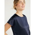 Free Assembly Women’s Satin Dolman Sleeve Blouse, Sizes XS-XXXL ...