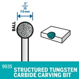Dremel 9935 Structured Tooth Tungsten Carbide Cutter (Ball) - Walmart.com