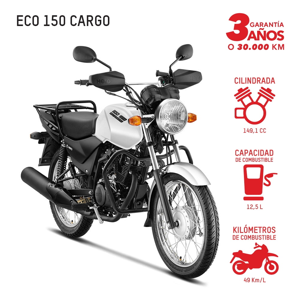 Motocicleta Hero ECO 150 Cargo 150cc Blanco | Walmart en línea