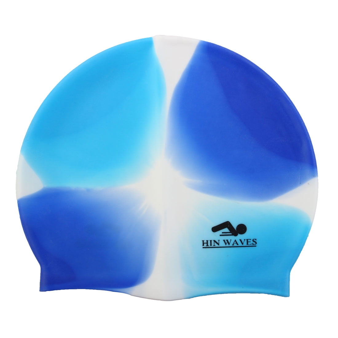 Adult Waterproof Swim Hat Gradient Elastic Silicone Swimming Cap for ...