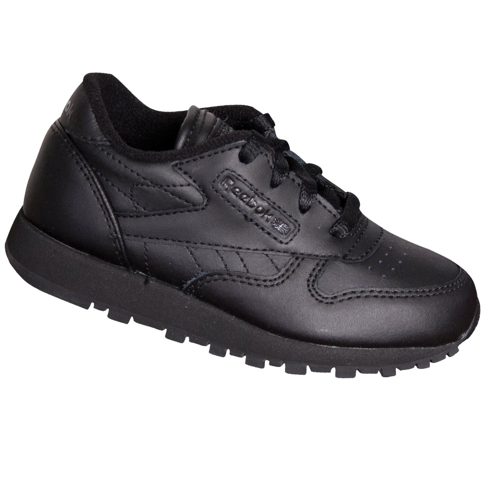 Reebok Infant/Toddler Classic Leather-Black - Walmart.com