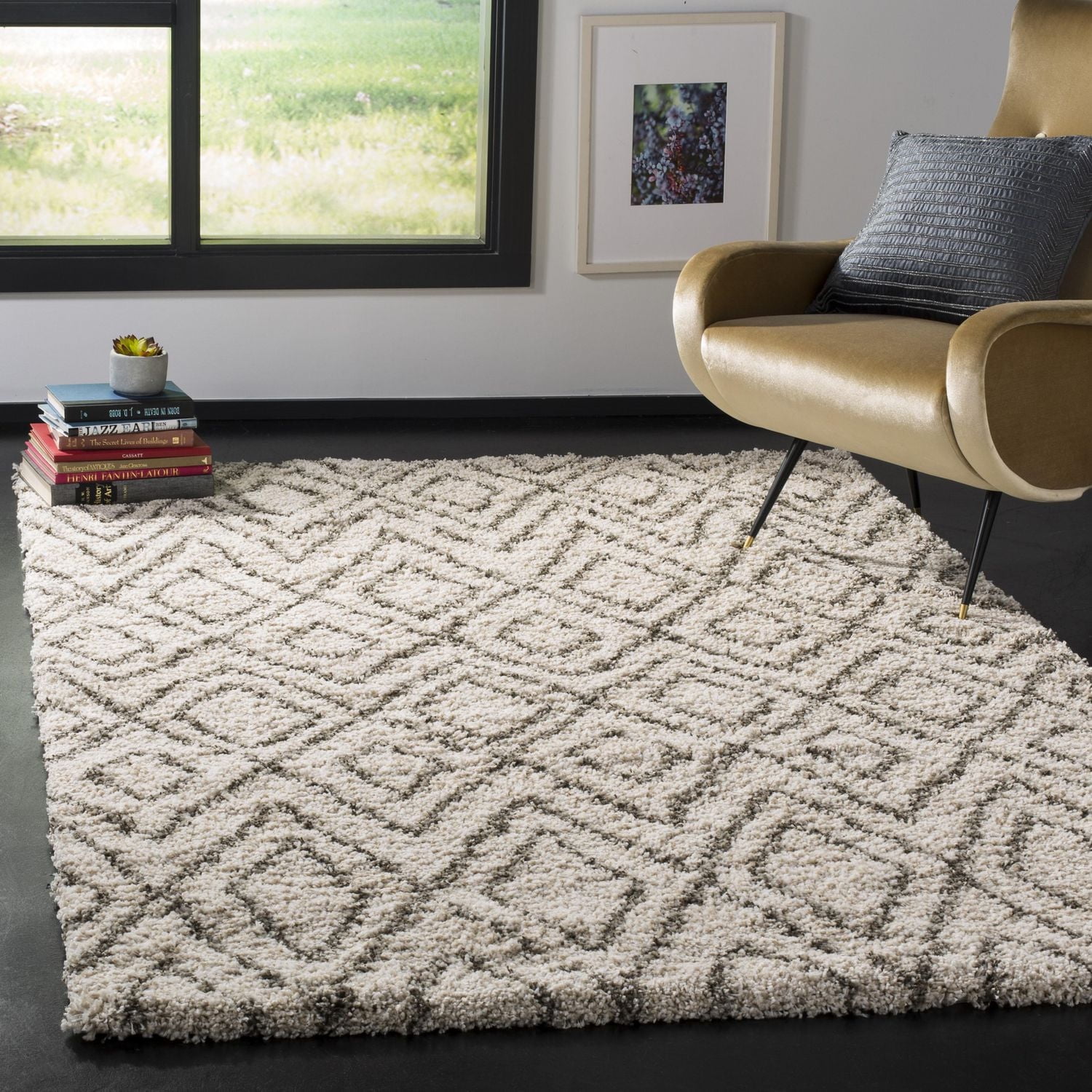 Click here for Safavieh Hudson Augustine Geometric Shag Area Rug... prices
