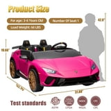 Lamborghini 24V 2 Seats Ride on Car Toy for Girls and Boys Electric ...