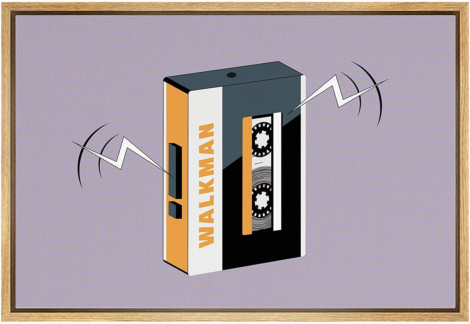 IDEA4WALL Framed Canvas Art Wall Decor Vintage Black and Orange ...