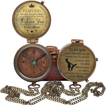 Engraved Brass Compass Gift to My Son/to Our Son/Nautical Gift for Son ...