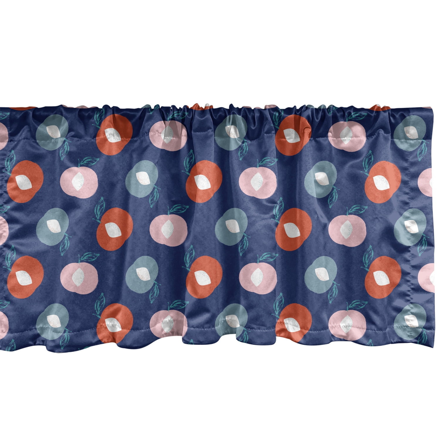 Peach Window Valance Pack of 2, Repeating Abstract Motifs of Taste ...