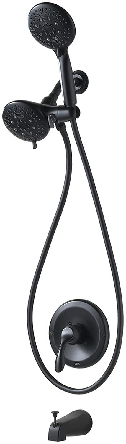 Dual-Function Shower Faucet Set with Tub Valve Matte Black, High ...