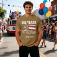 Bainana Male Summer Retro T Shirts Casual Independence Day 250 Years ...